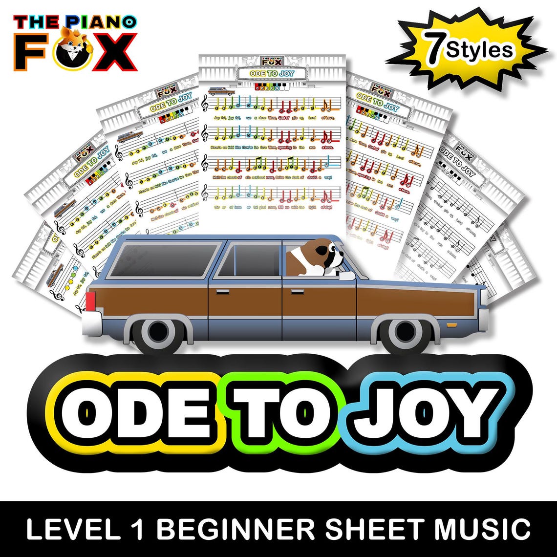 Ode to Joy - Beginner Piano Sheet Music for Kids - Etsy