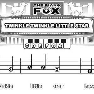 Twinkle Twinkle Little Star - Beginner Piano Sheet Music for Kids - Etsy