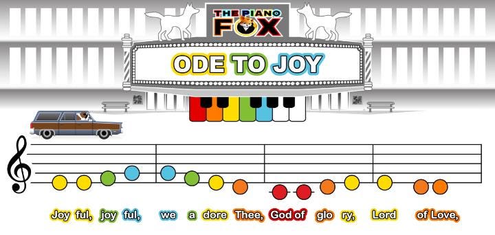 Ode to Joy - Beginner Piano Sheet Music for Kids - Etsy