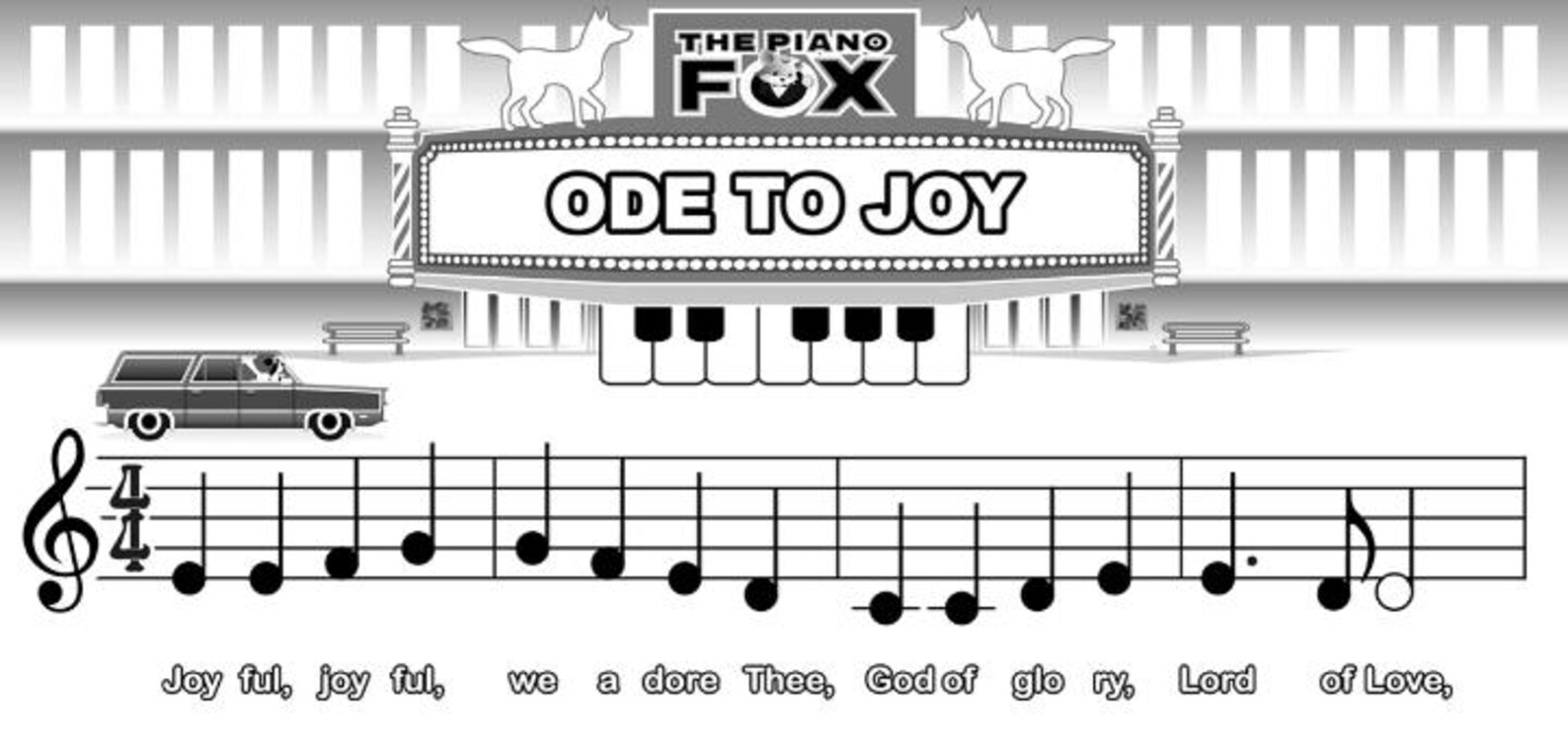 Ode to Joy - Beginner Piano Sheet Music for Kids - Etsy
