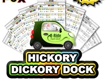 Hickory Dickory Dock Easy Piano Sheet Music, Digital Downloadable ...