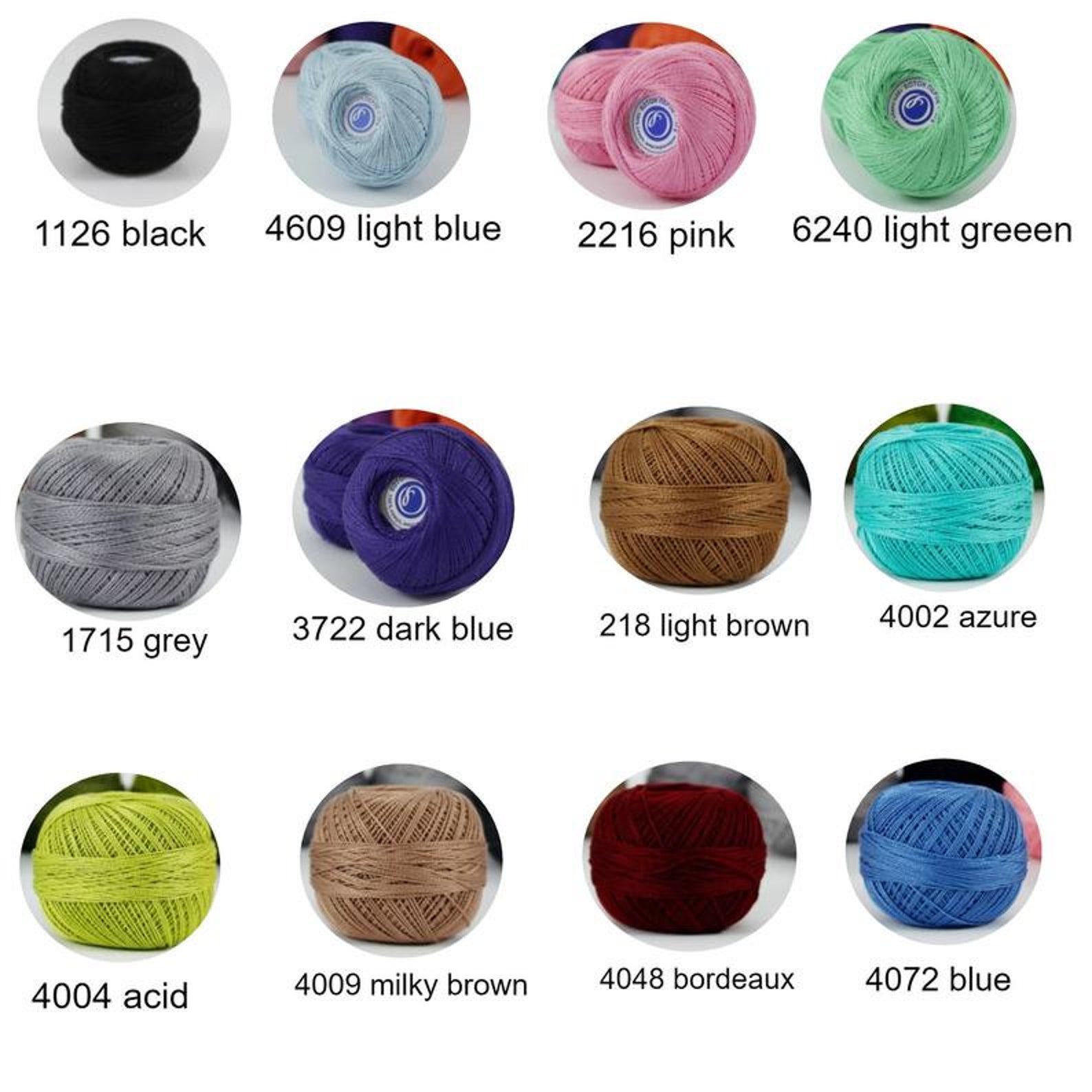 Crochet thread-Size 5 Cotton pearl system Tatting cotton | Etsy