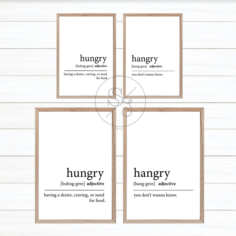Hungry Sign, Hangry Sign, Kitchen Decor, Kitchen Wall Art, Instant ...