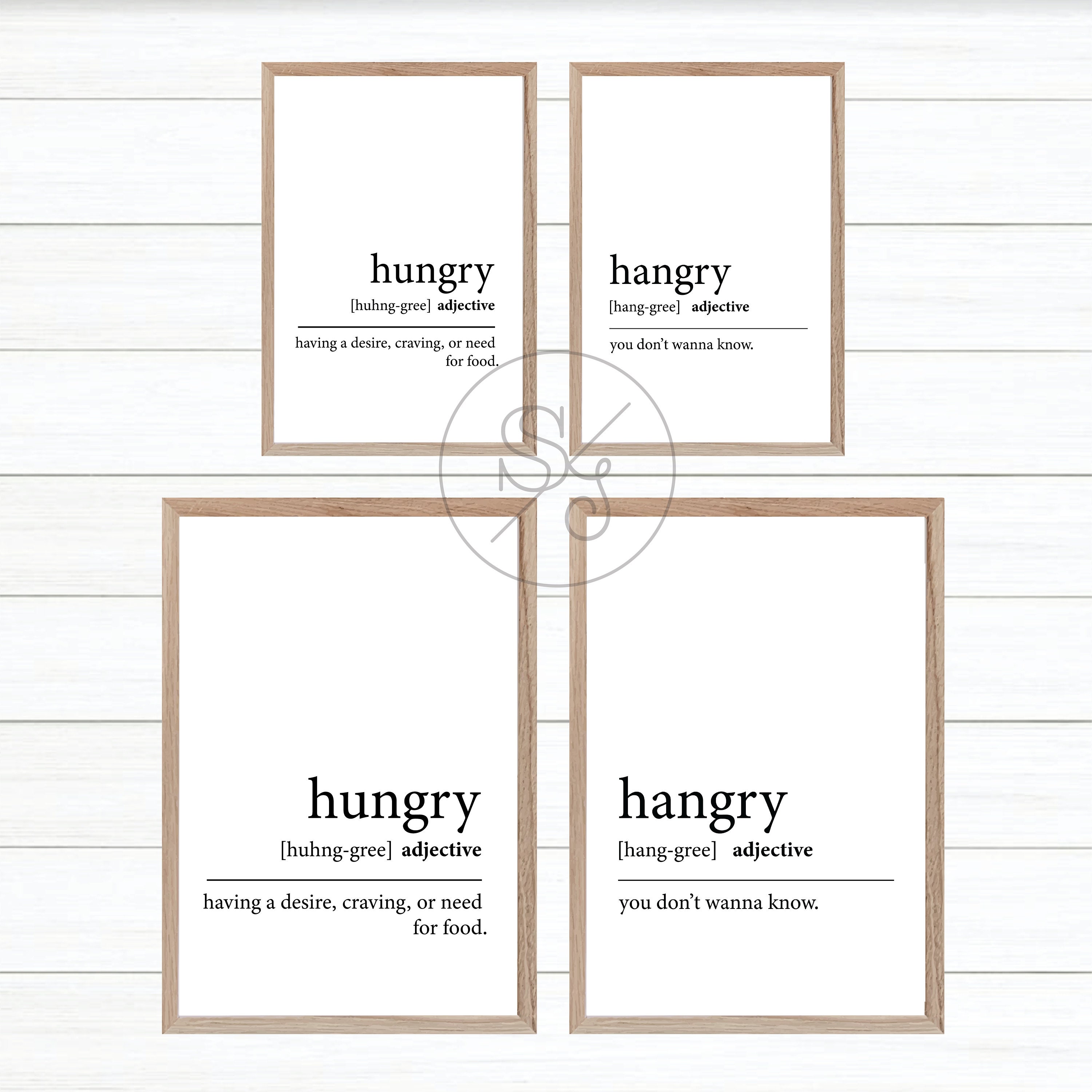 Hungry Sign, Hangry Sign, Kitchen Decor, Kitchen Wall Art, Instant ...