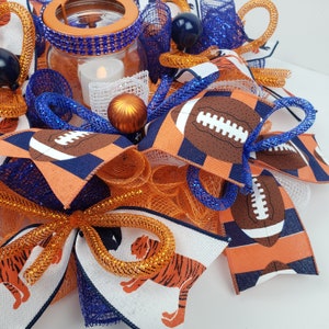 Blue and Orange Centerpiece, Tigers Football Centerpiece, Tailgating ...