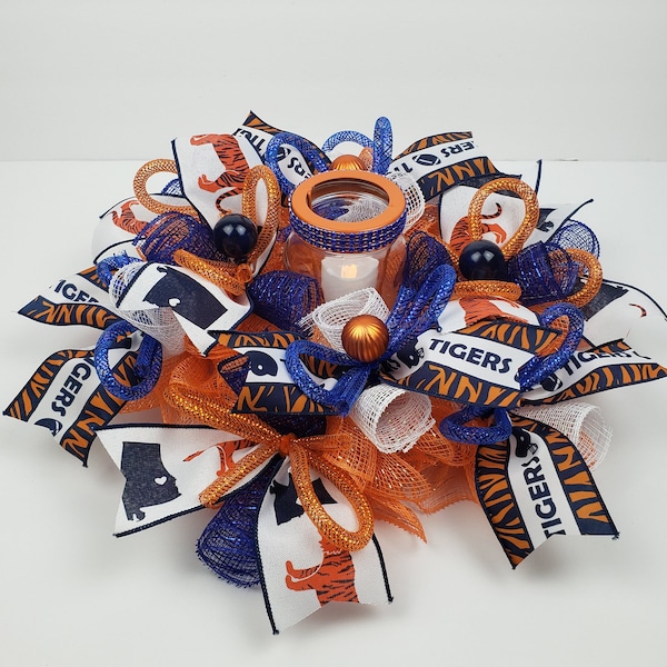 Orange and Blue Centerpiece - Etsy