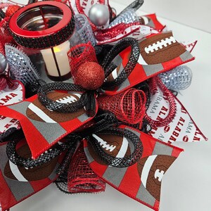 Red and Gray Football Centerpiece, Alabama Centerpiece, Tailgating ...
