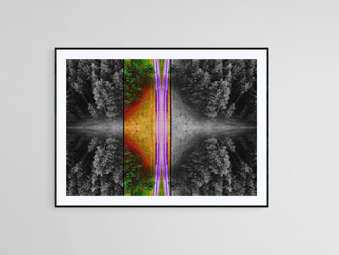 Optical Illusion Landscape Photography, Colorful Pictures Decor, Drone ...