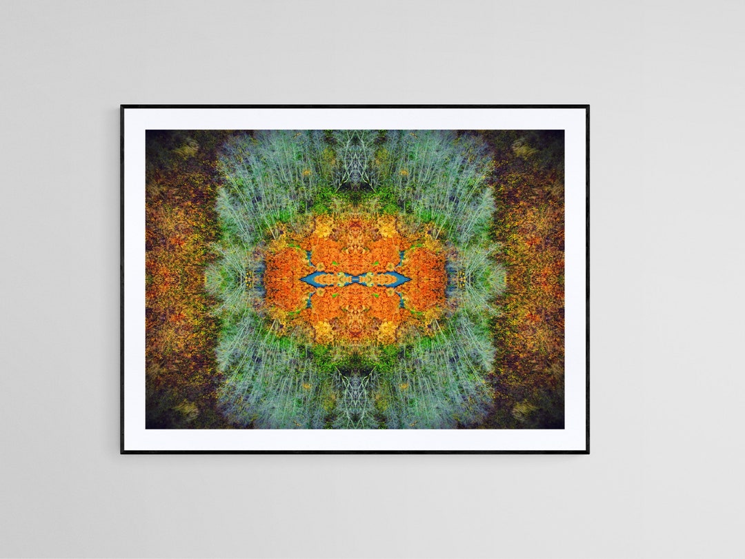 Optical Illusion Landscape Print, Colorful Drone Photography - Etsy