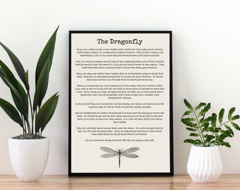 Dragonfly Poem | Etsy