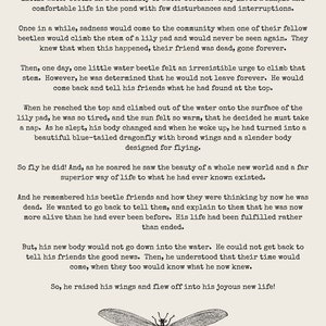 Dragonfly Story Print | Print or Digital Download | A4 A3 | Memorial ...