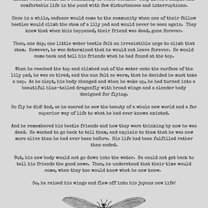 Dragonfly Story Print | Print or Digital Download | A4 A3 | Memorial ...