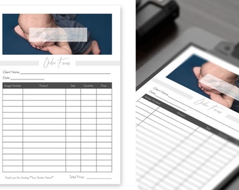 PSD School Photography Sales Order Form Template With Proof Section ...