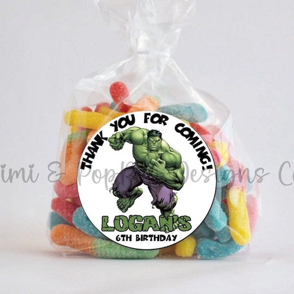 Customized Hulk Party Bags - Etsy