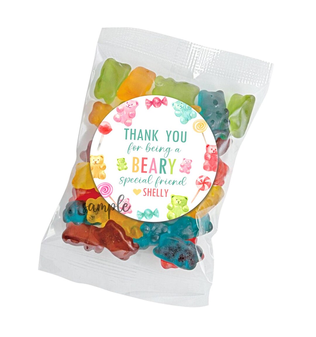 Gummy Bears Valentine Sticker | Happy Valentine's Day Labels ...