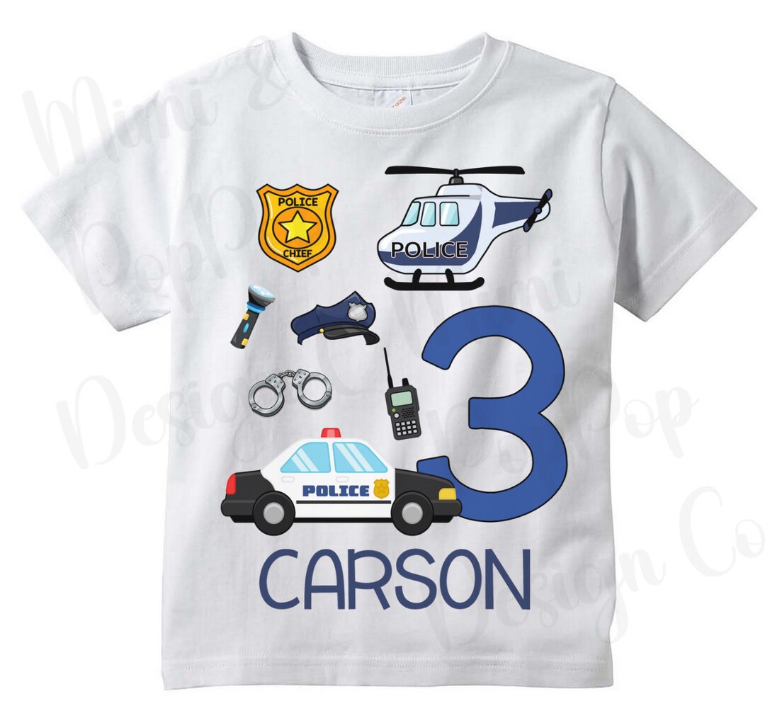 Police Gadgets Cop Car Personalized T-shirt |toddler, Youth, Adult ...