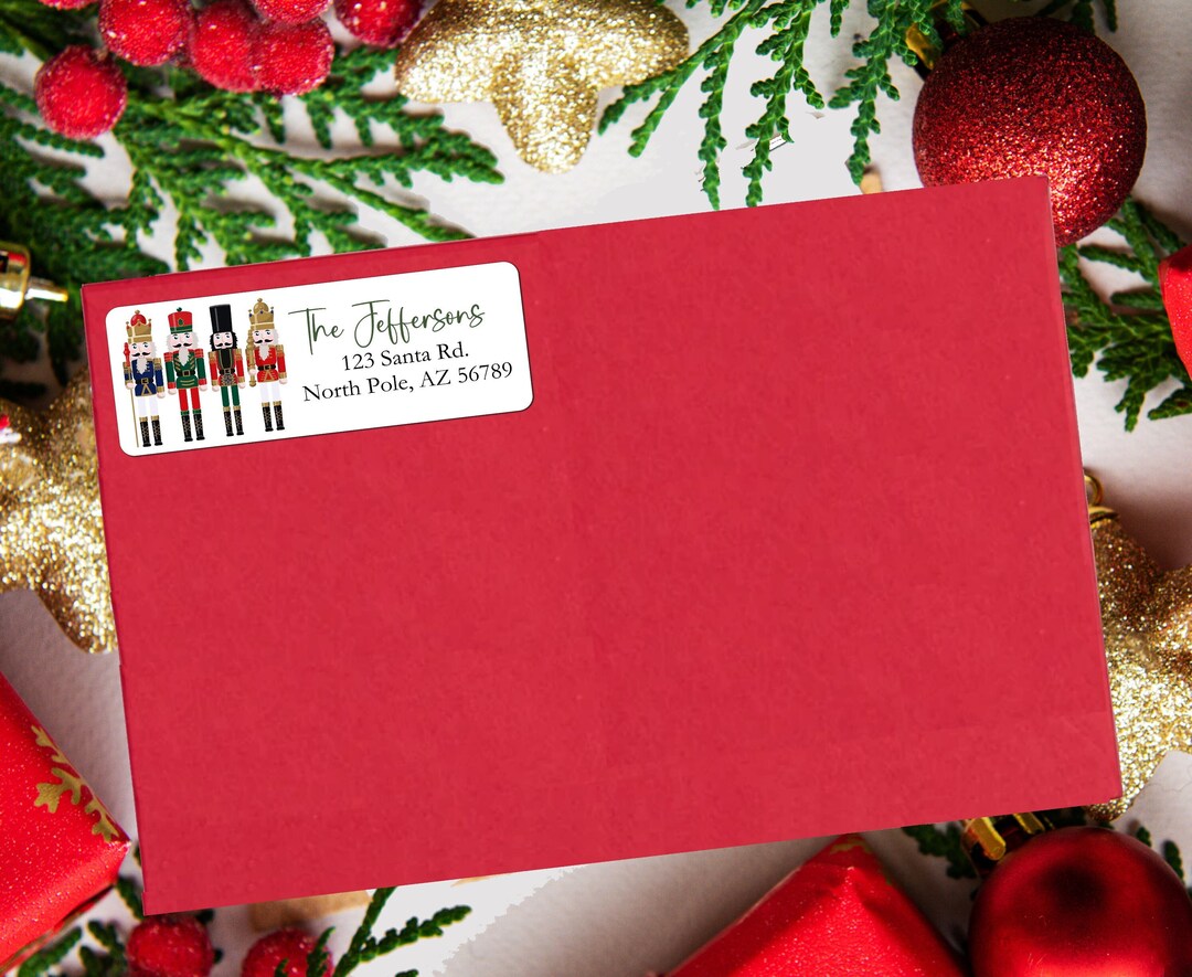 Nutcracker Return Address Labels Nutcracker Christmas Envelope Seals ...