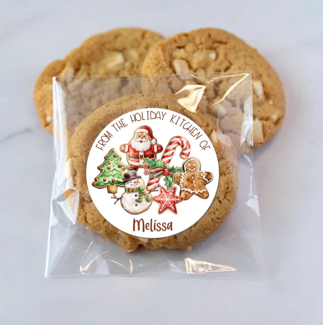 Christmas Cookie Stickers | From the Kitchen of Personalized Tags ...