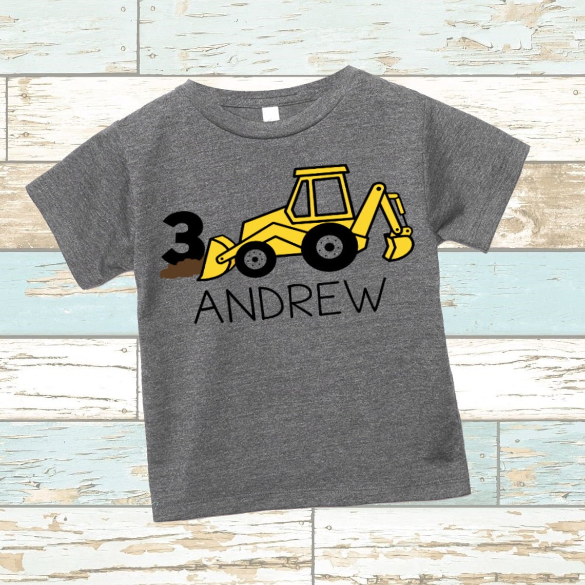 Backhoe Construction Digger | Bella + Canvas | Toddler T-shirt ...