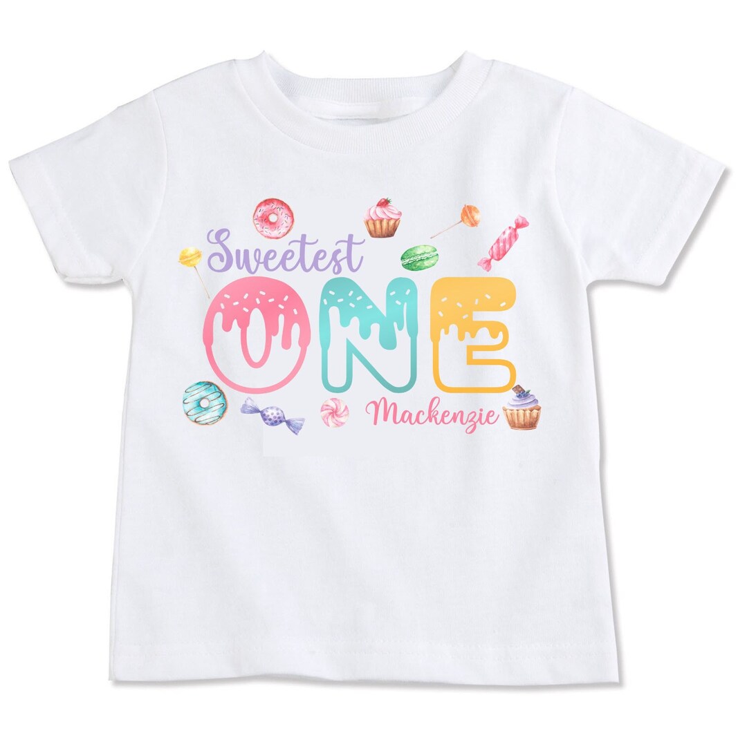 Sweetest One Candy Birthday T-shirt | Cute 1st Birthday Onesie Candy ...