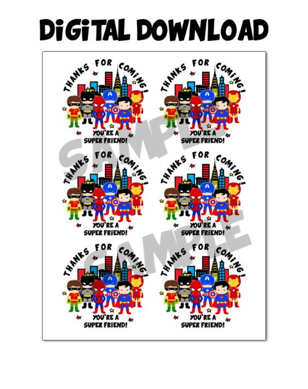 Superhero Kids Super Friend **digital Download - Not a Physical Item ...