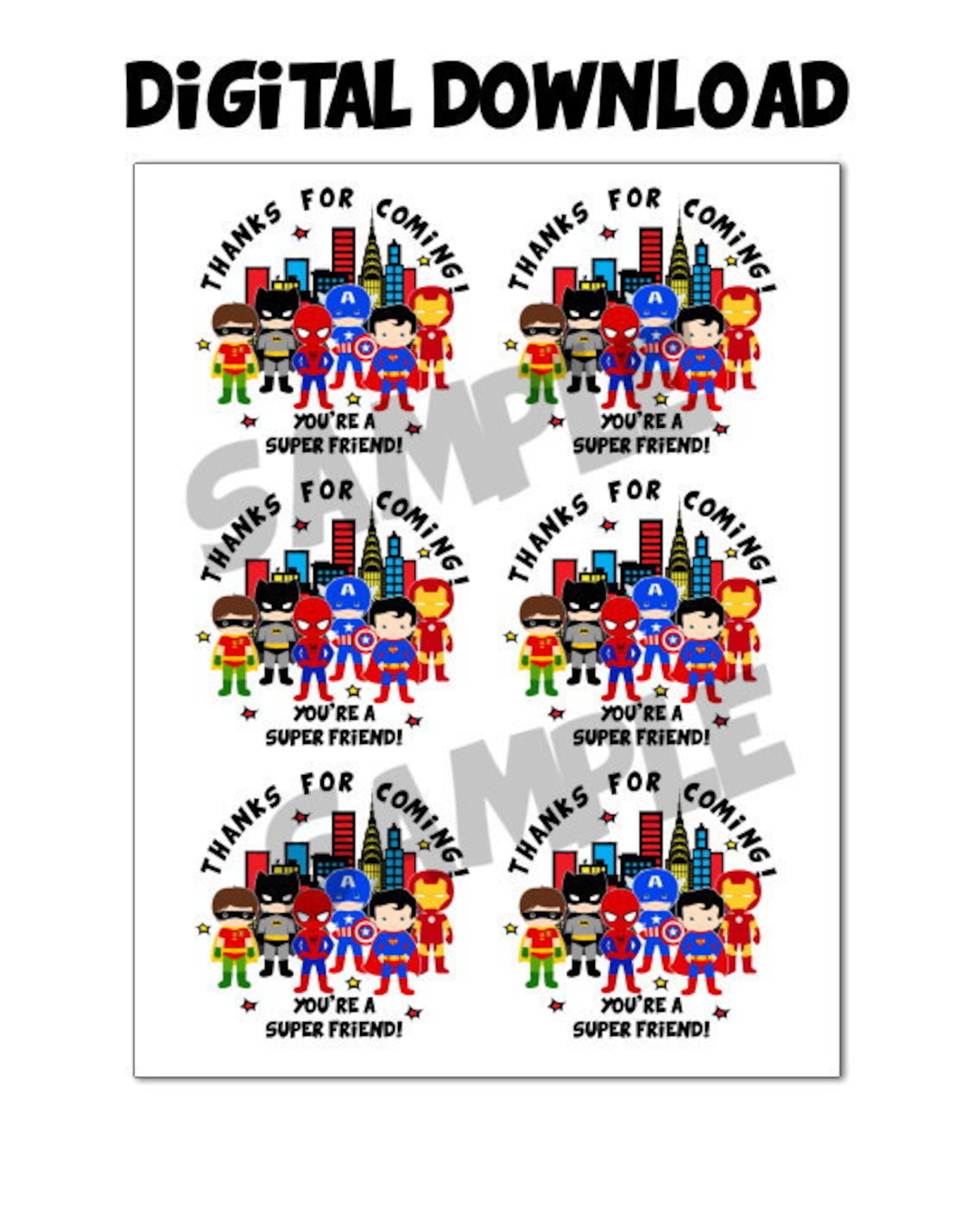 Superhero Kids Super Friend **digital Download - Not a Physical Item ...