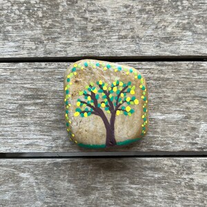 Lemon Tree Painted Stone, Lemon Tree Painted Rock, Nature Inspierd ...