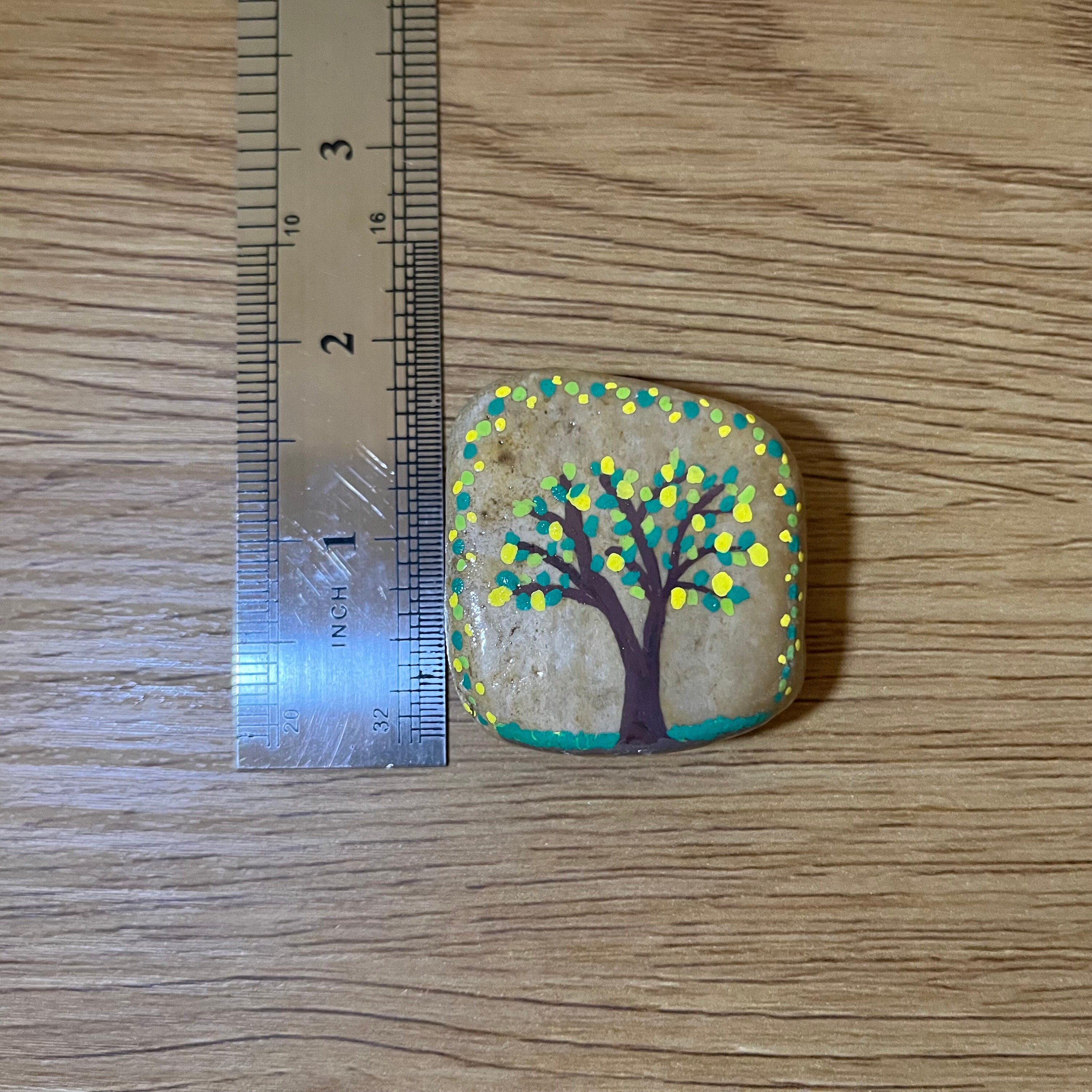 Lemon Tree Painted Stone, Lemon Tree Painted Rock, Nature Inspierd ...