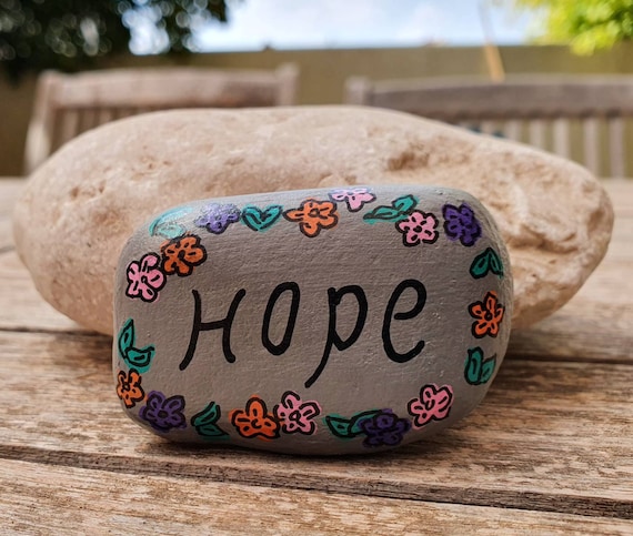 Hope Painted Rock Two Sides With the Word hope - Etsy