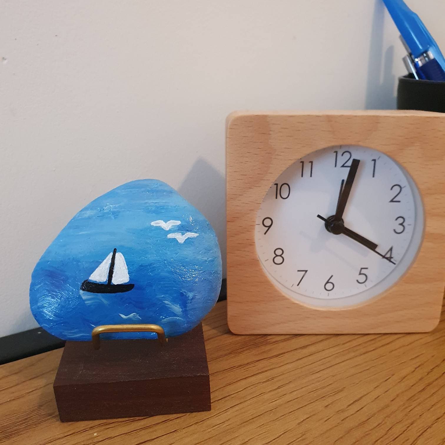 Boat at Sea Painted Stone, Boat Painted Rock, Sea Painted Stone, Sea ...