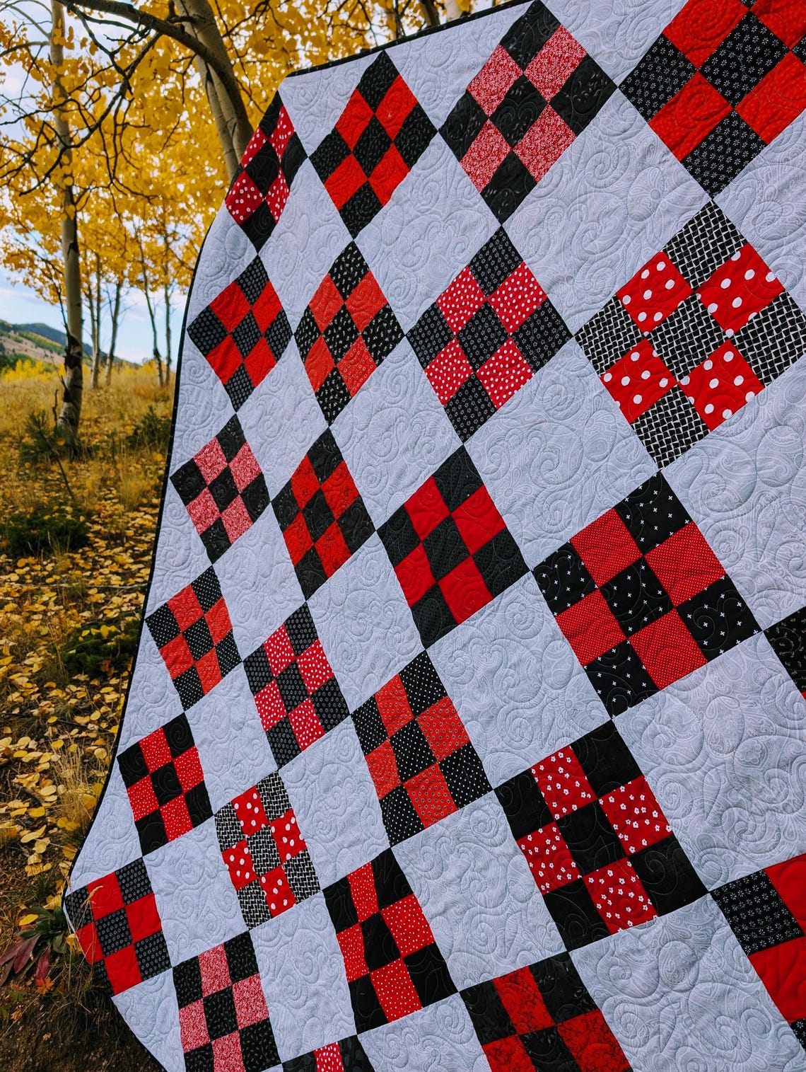 Beth Dutton Yellowstone Quilt Inspired, Handmade, Quilt, Red and Black ...