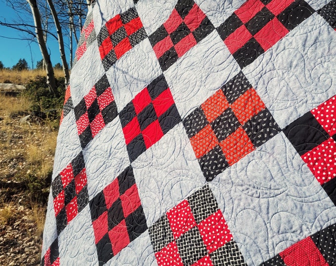 Beth Dutton Yellowstone Quilt Handmade Quilt Red and Black - Etsy
