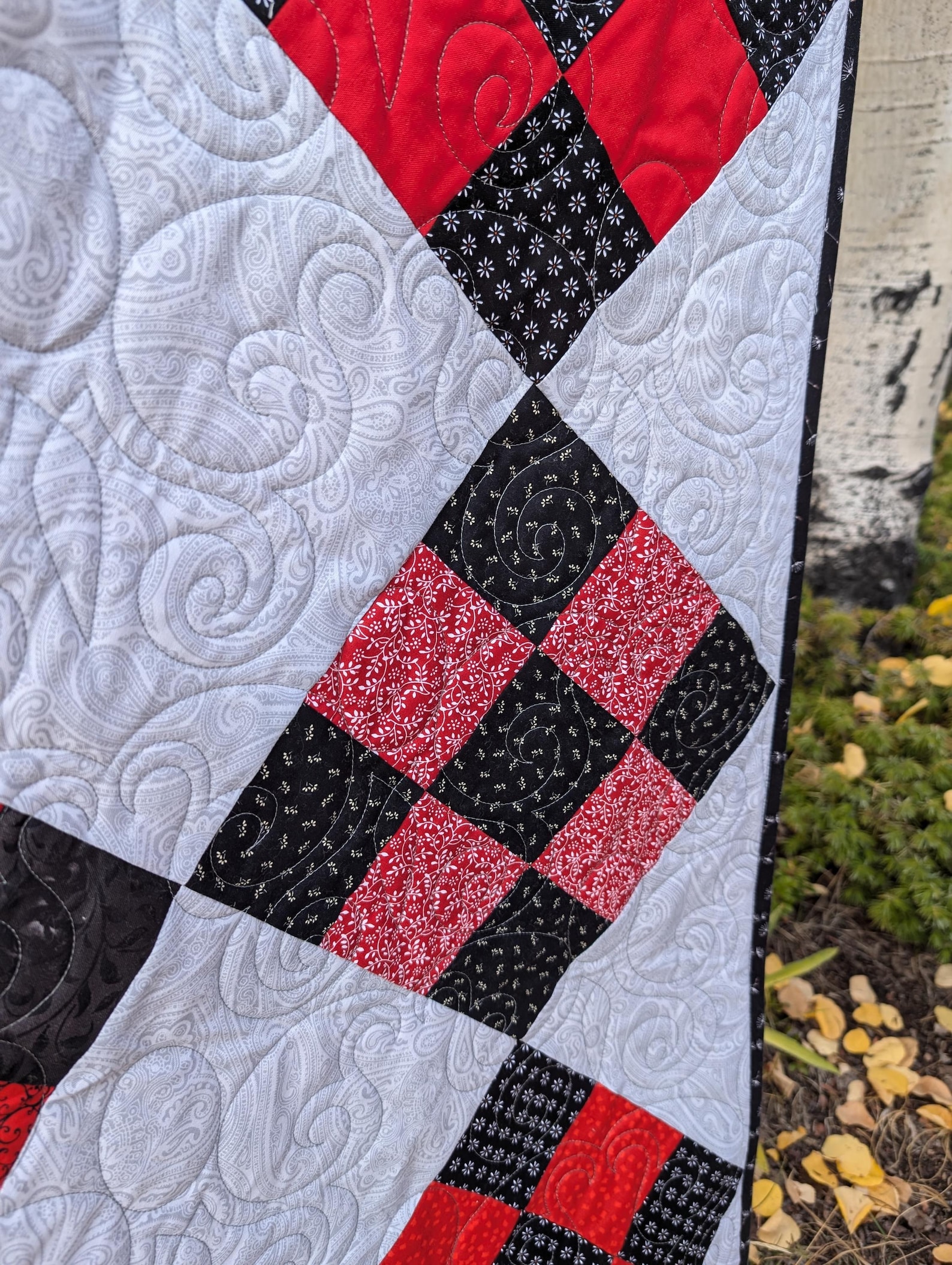 Beth Dutton Yellowstone Quilt Inspired, Handmade, Quilt, Red and Black ...