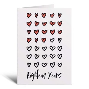 18th Wedding Anniversary Card for Wife Anniversary Card for Husband or ...