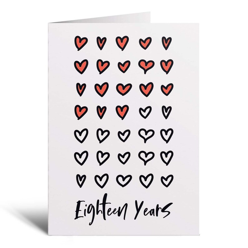 18th Wedding Anniversary Card for Wife Anniversary Card for Husband or ...