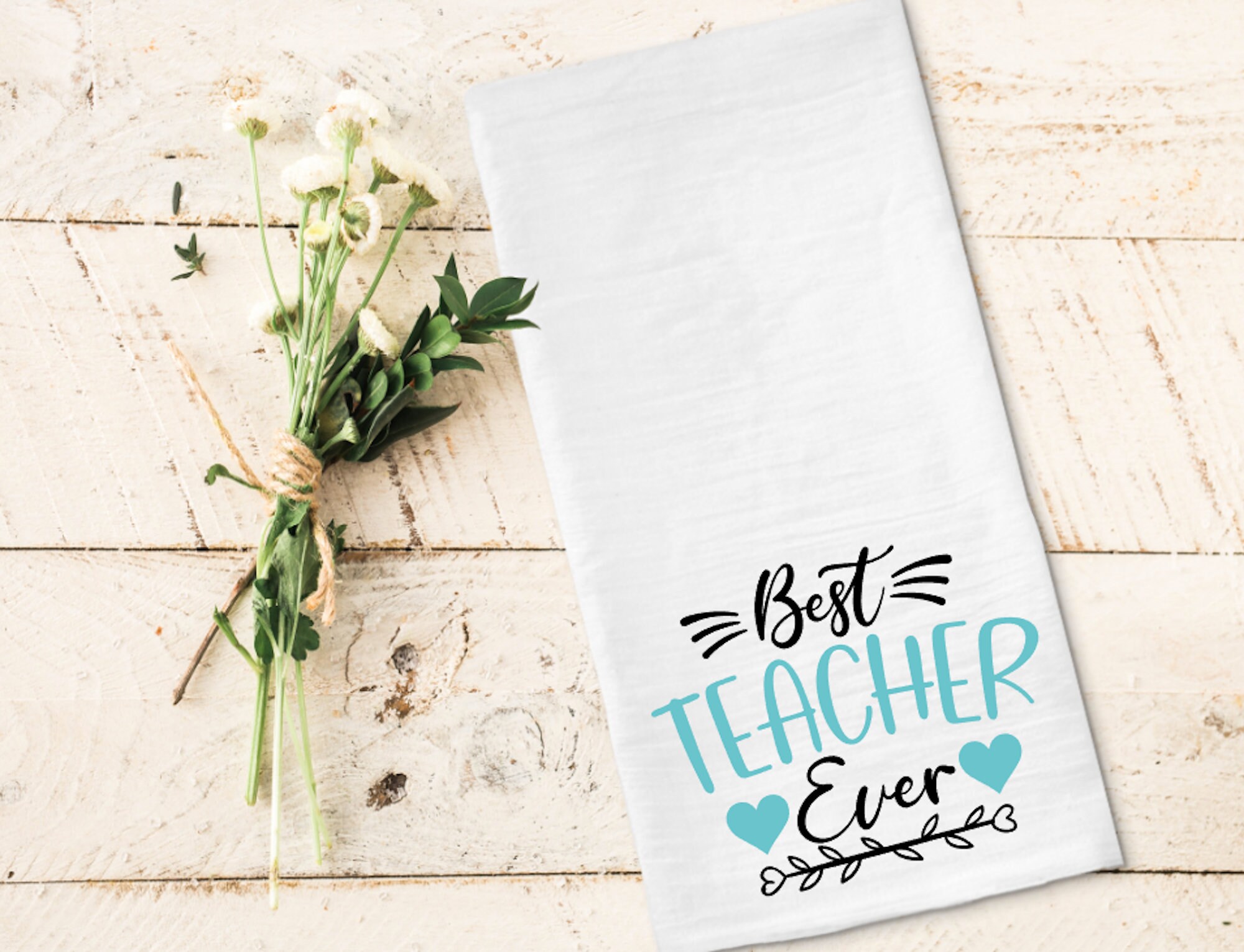 Teacher Kitchen Towels Gift for Teachers Women Tea Towel | Etsy