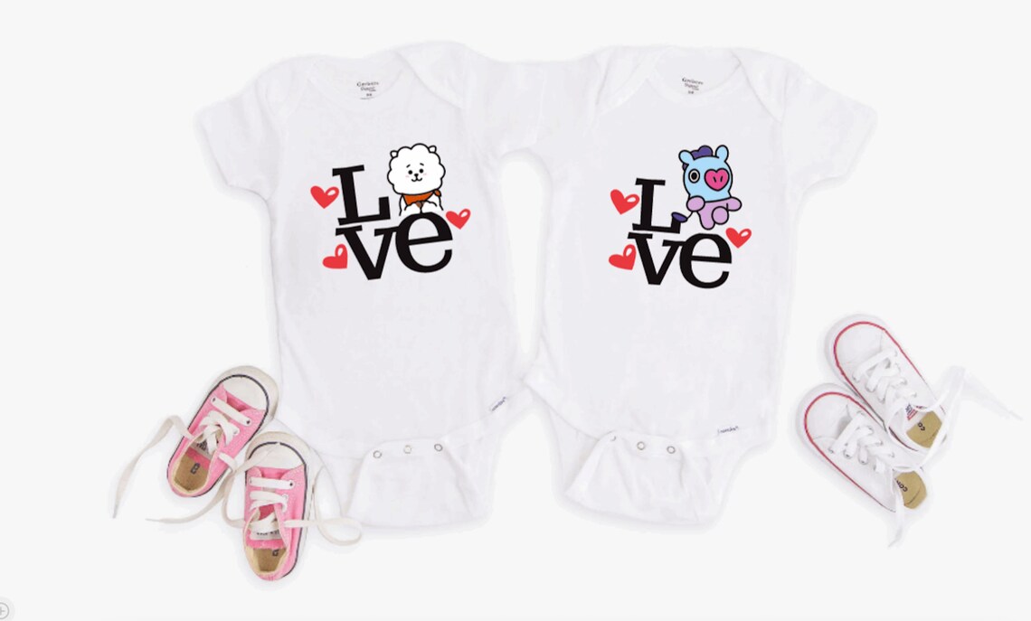 BT21 Inspired Clothing Kpop Baby Shower Gift Character - Etsy