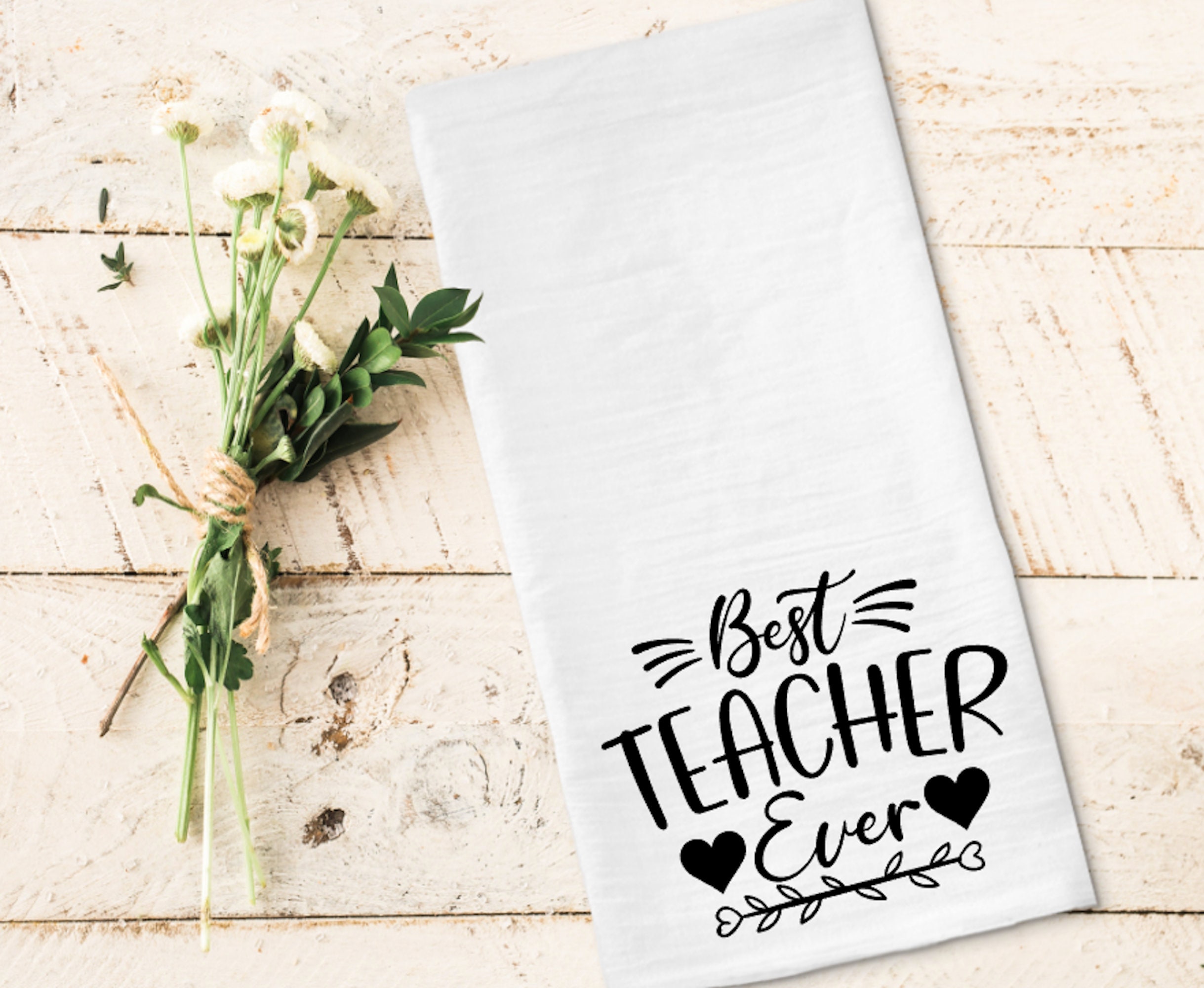 Teacher Kitchen Towels Gift for Teachers Women Tea Towel | Etsy