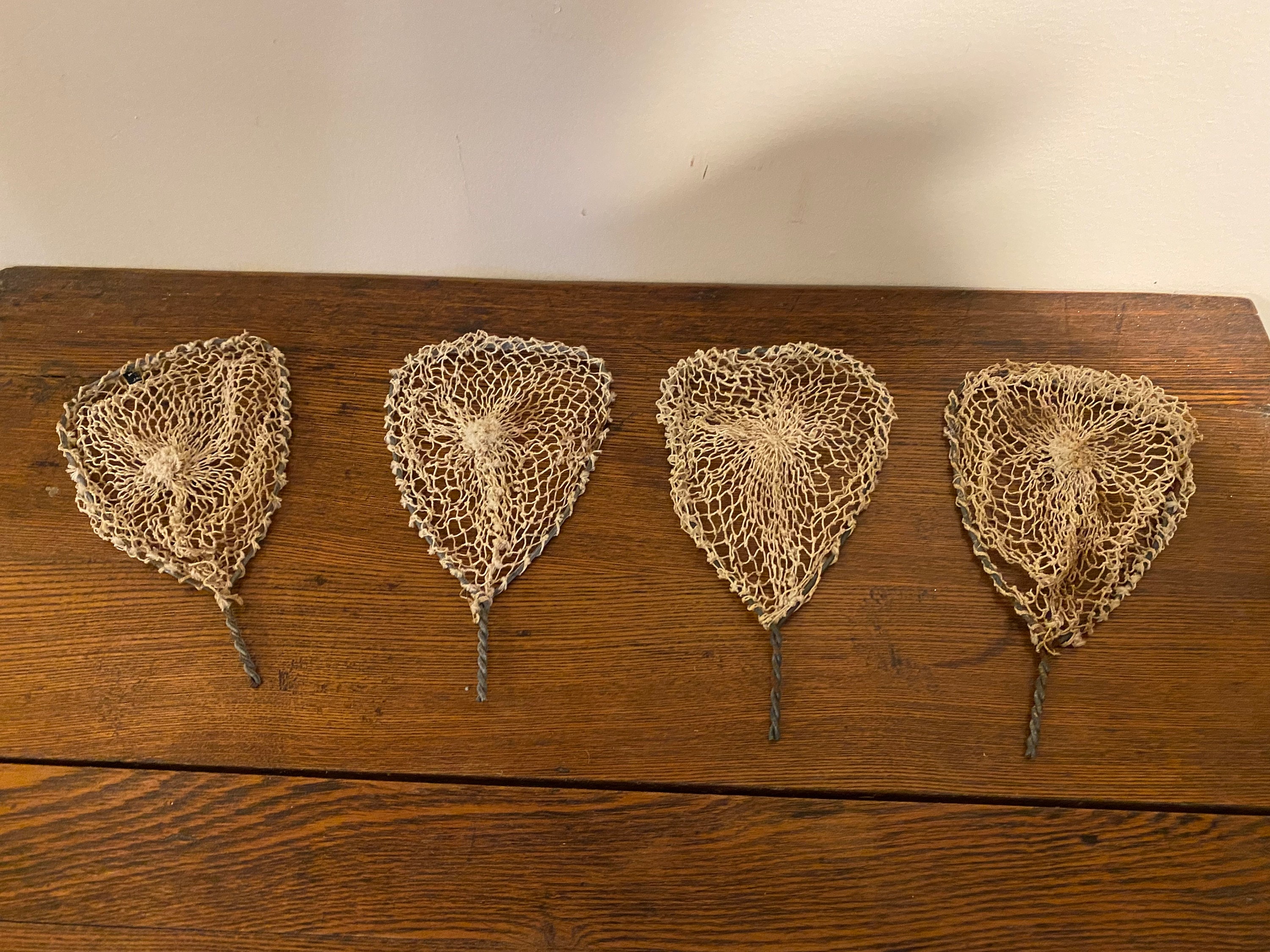 Vintage Small Handheld Crocheted Fishing Net Choose Your Net - Etsy