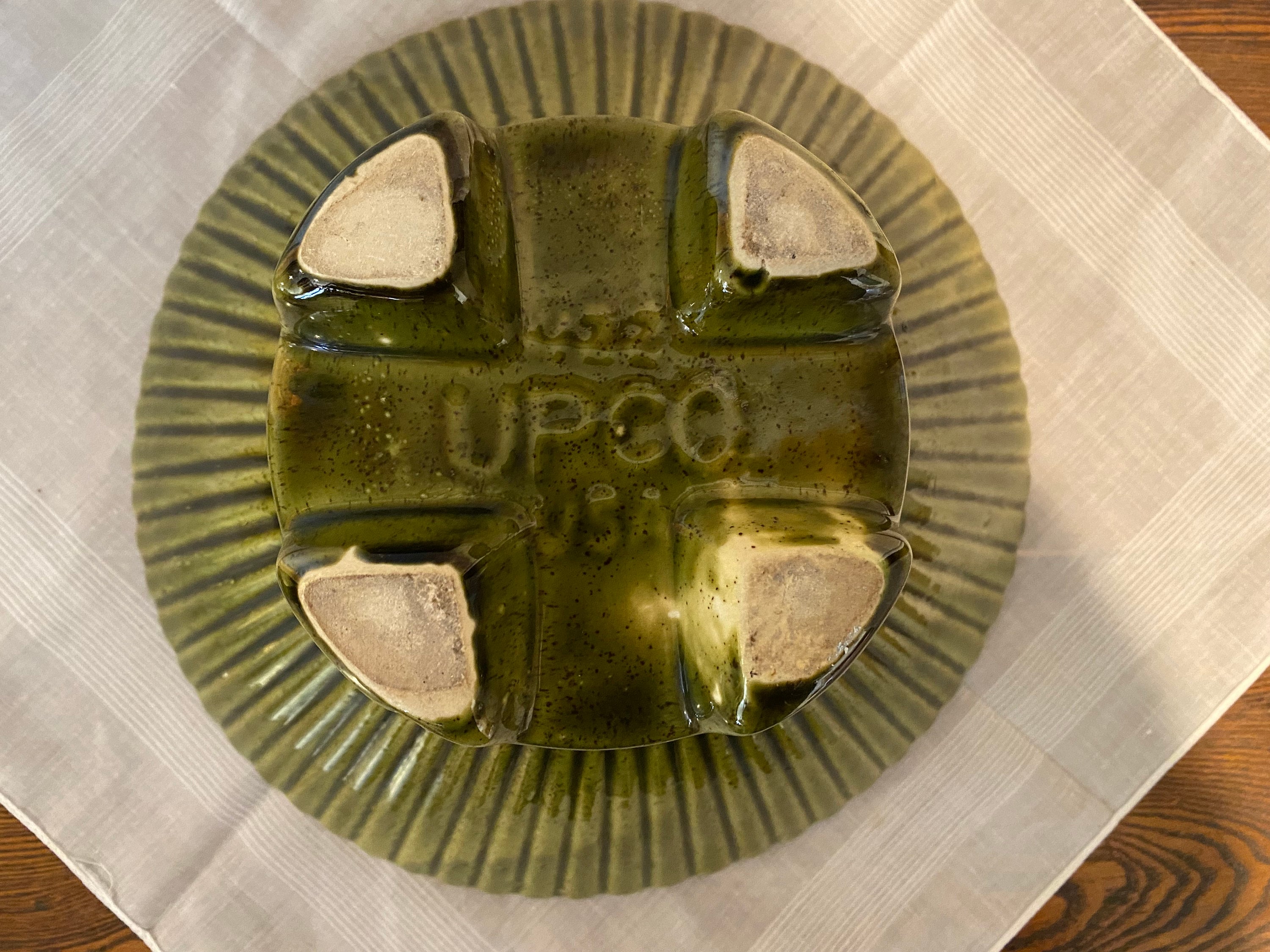 Vintage Green Upco Pottery Fruit Bowl 422 - Etsy