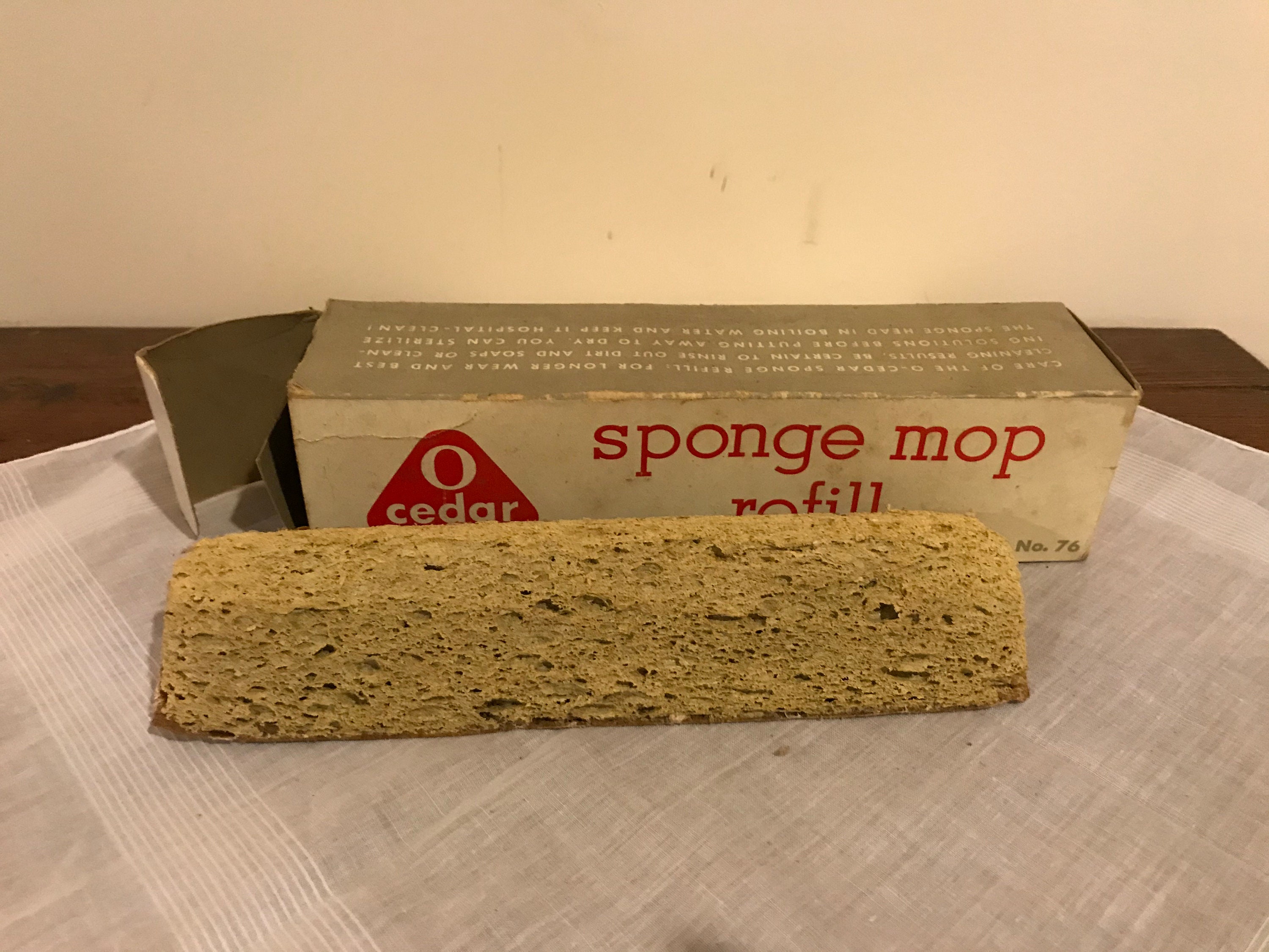 Vintage O Cedar Sponge Mop Refill Box With Used Sponge - Etsy