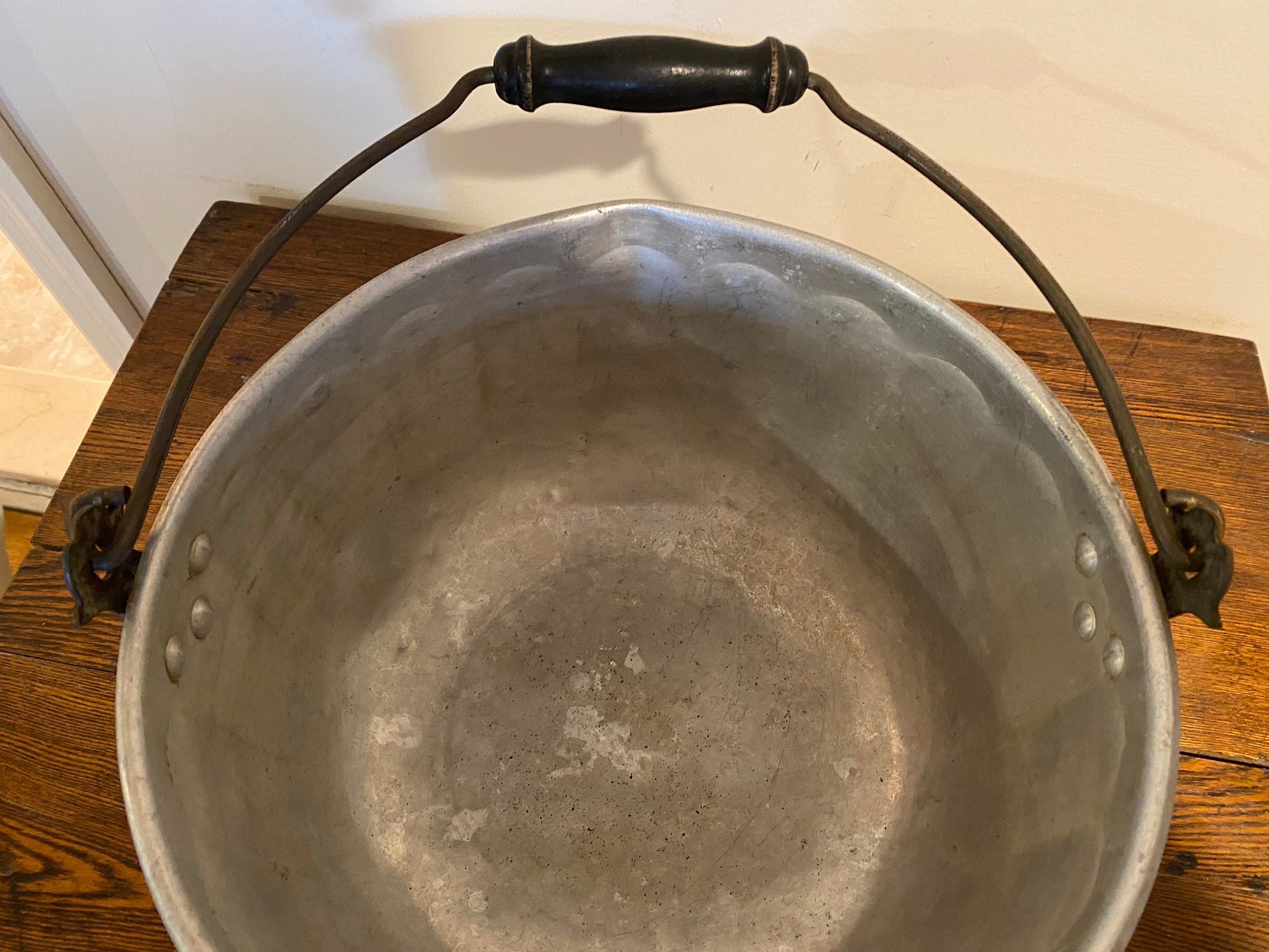 Vintage Extra Large Aluminum Cauldron With Handle - Etsy