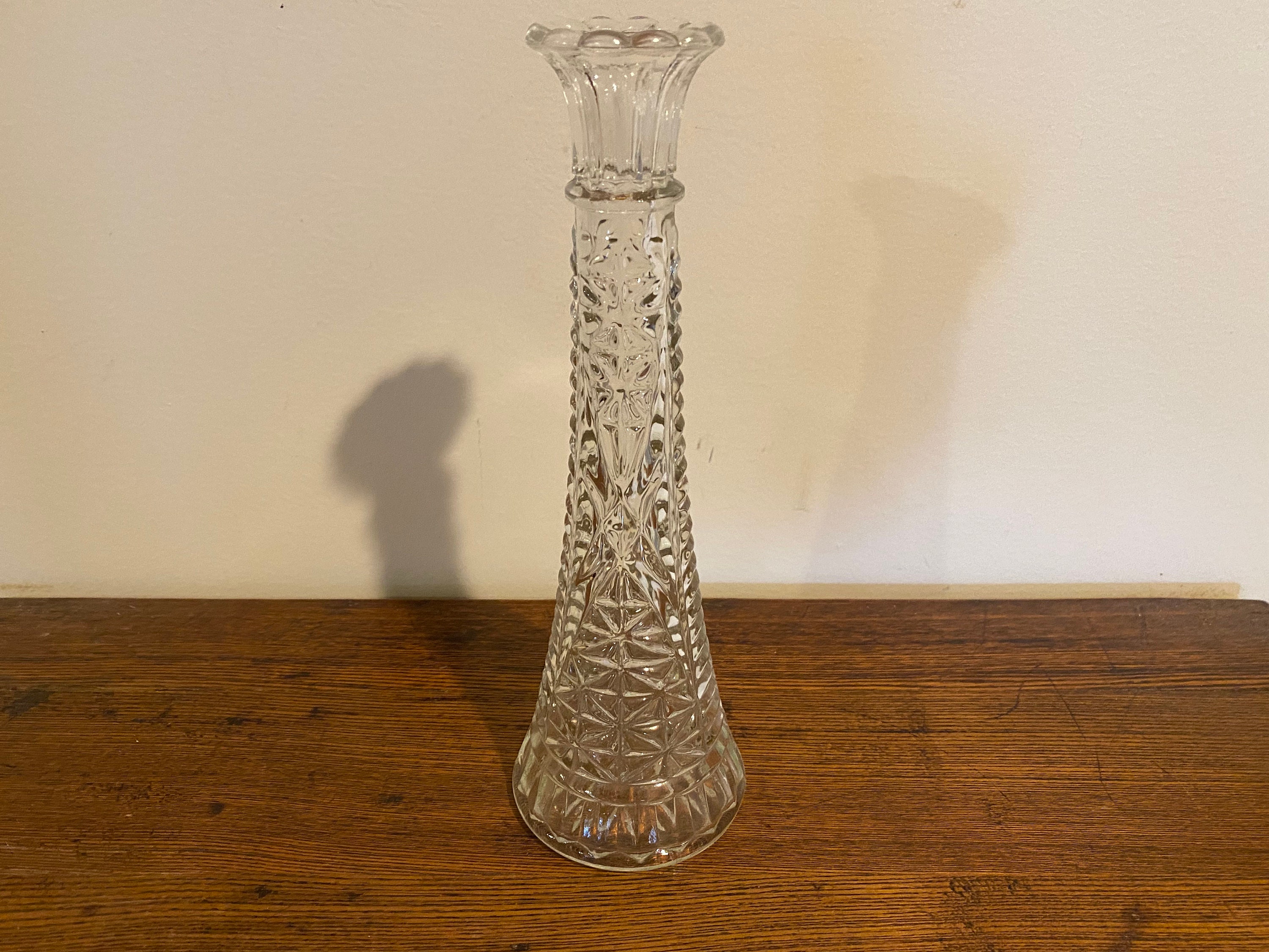 Vintage Pressed Glass Bud Vase - Etsy