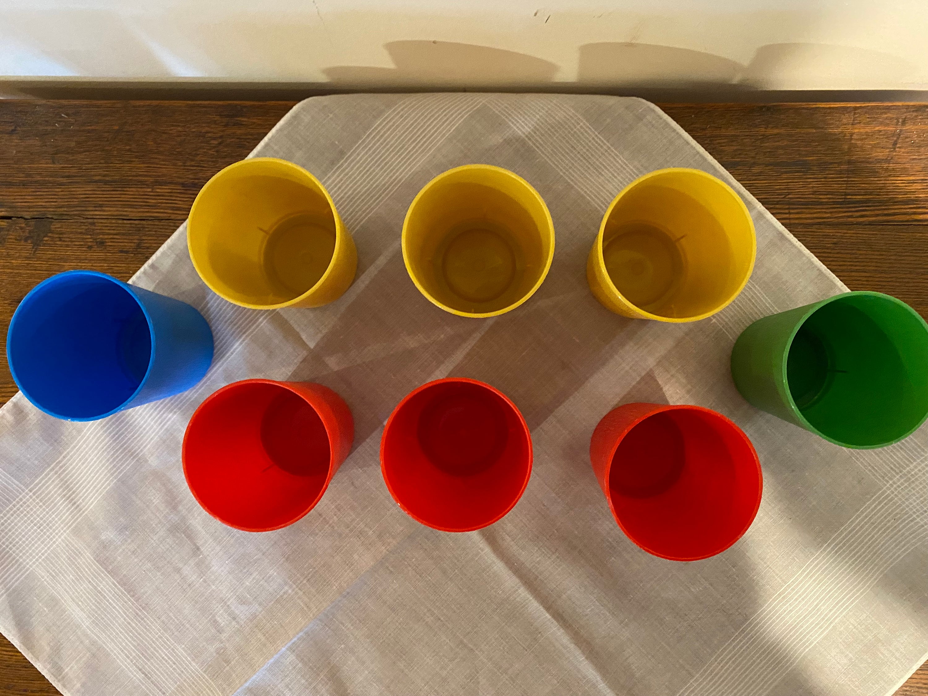 Vintage Stackable Plastic Cups Set of 8 - Etsy