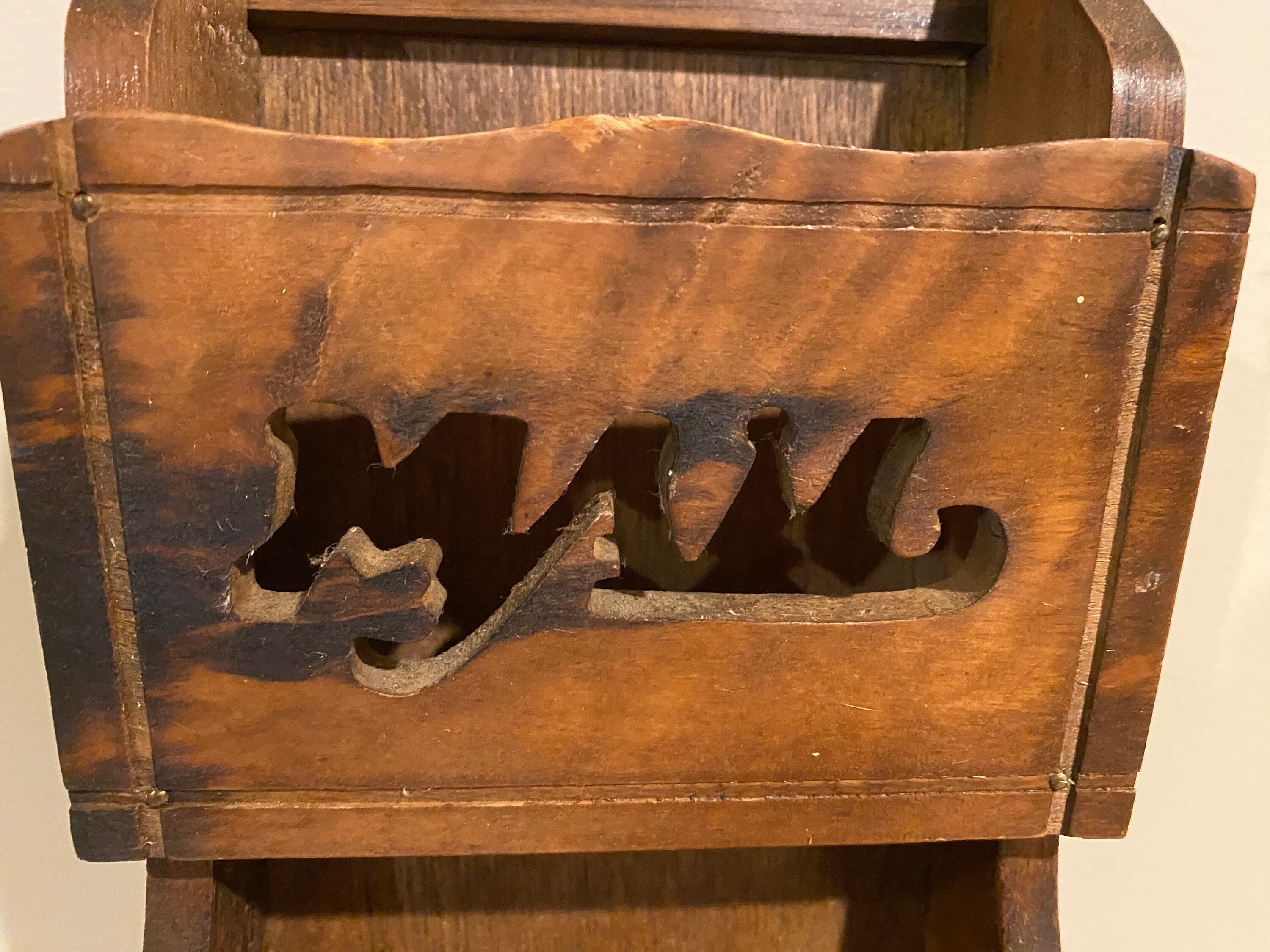 Vintage 2 Tier Wood Mail Holder - Wall Mount - Etsy