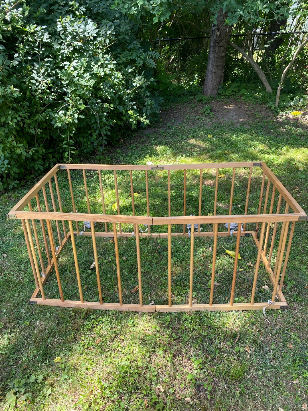 Antique Large Wood Play Pen - Etsy