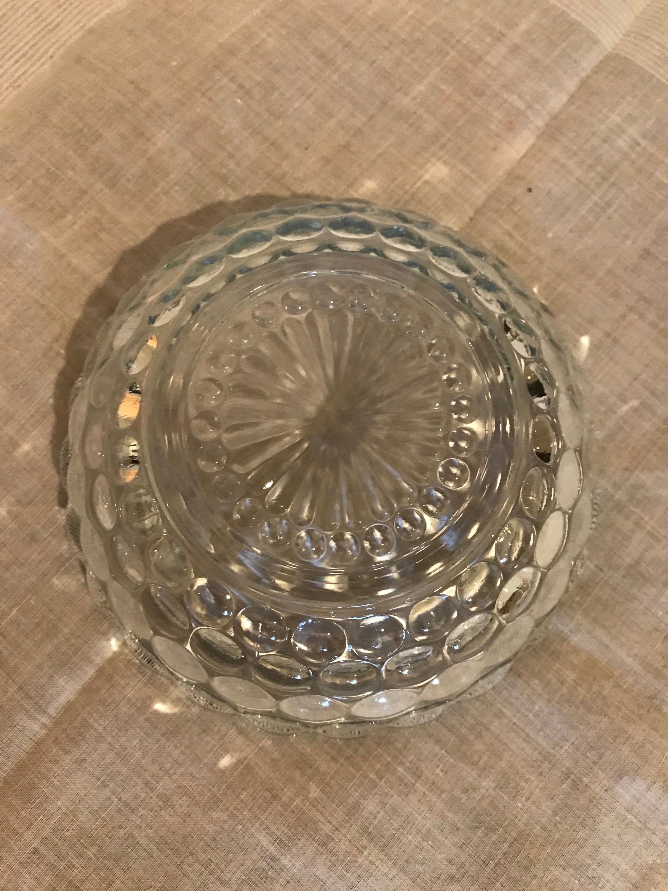 Vintage Small Round Glass Candy Dish - Etsy