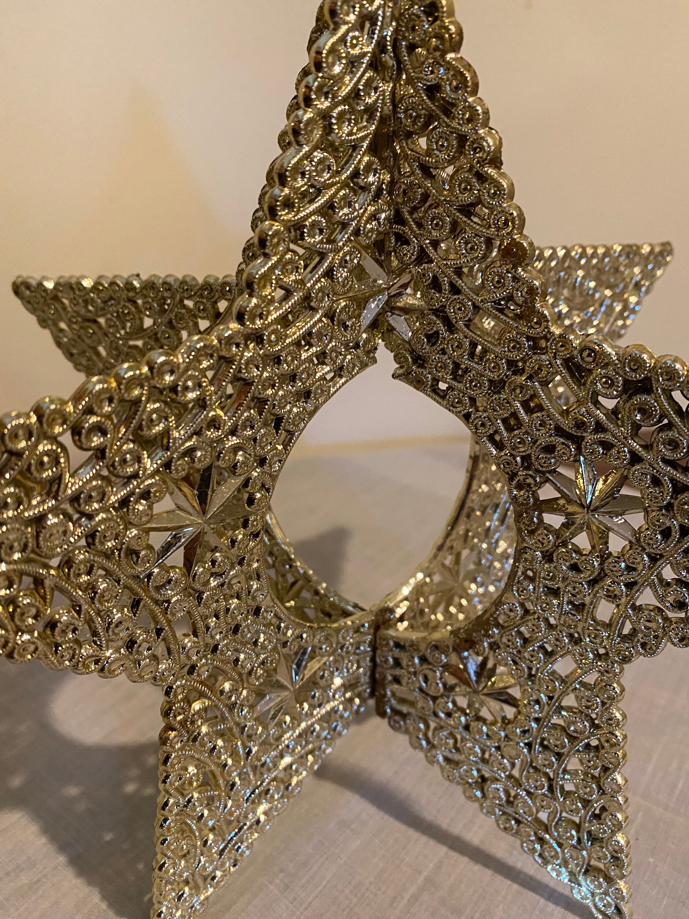 Vintage Gold Plastic Star Decoration - Etsy