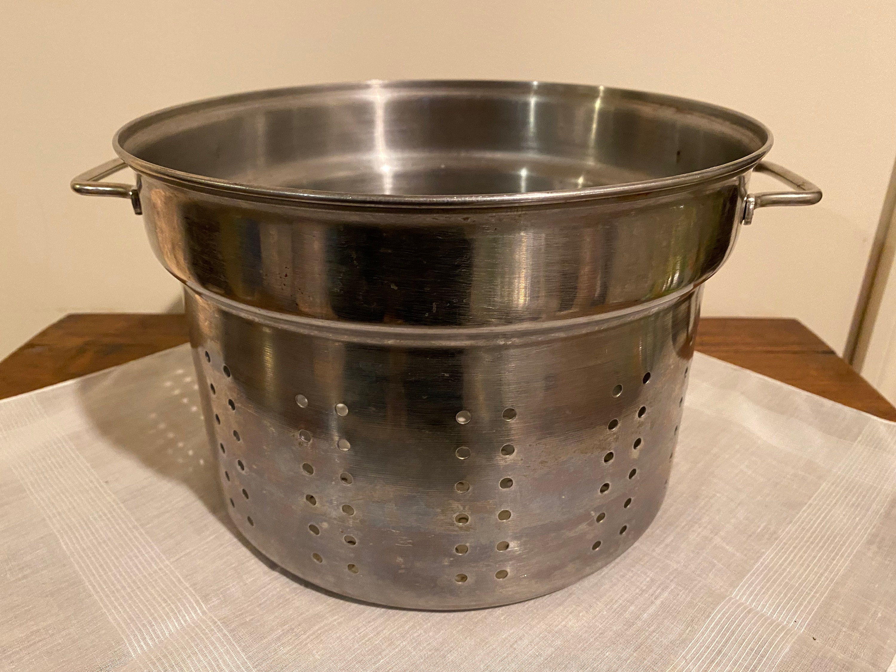 Vintage Stainless Steel Strainer Pot Insert - Etsy