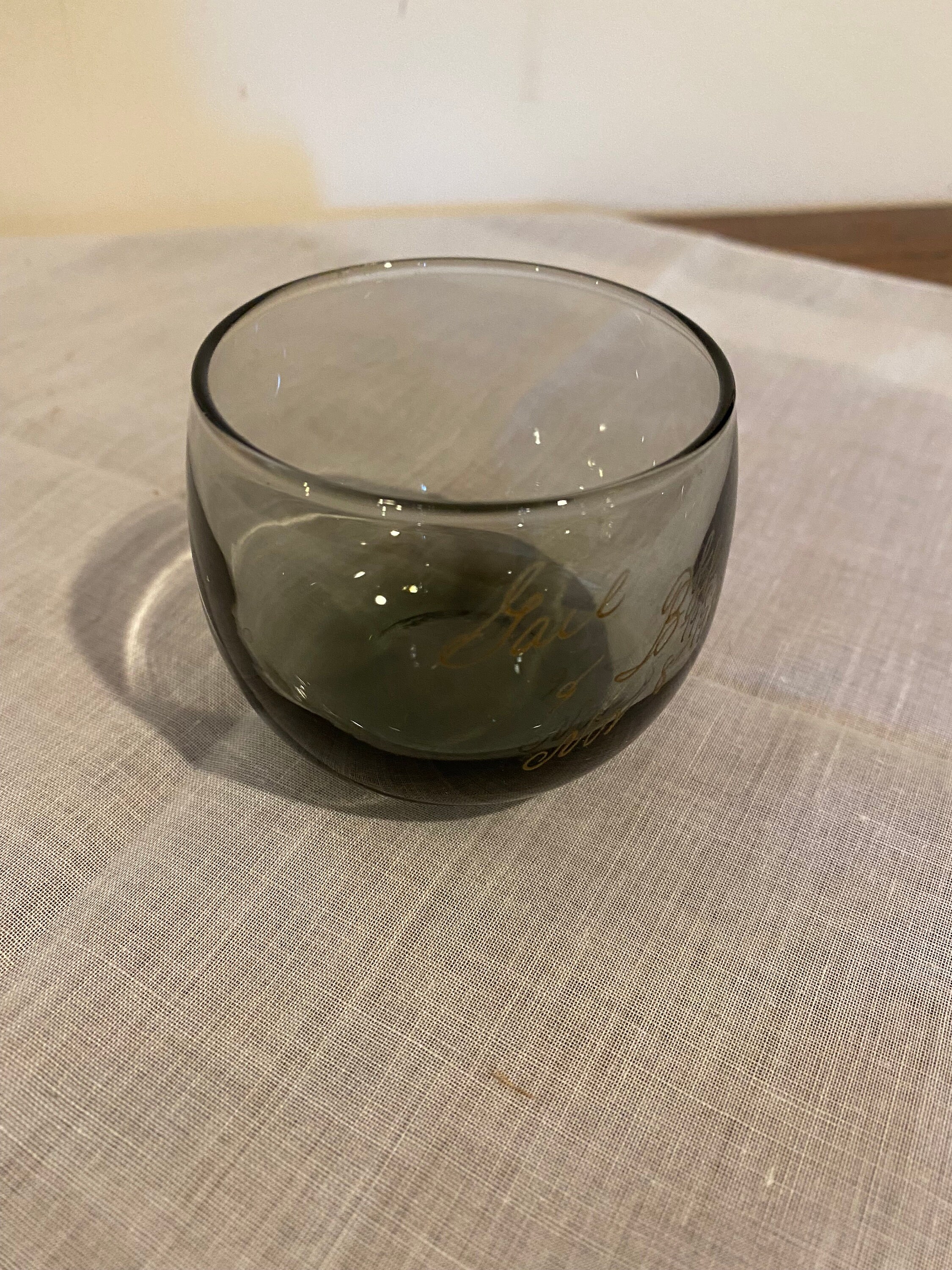 Vintage Smokey Gray Roly Poly Wedding Favor - Gail and Bob, 1980 - Etsy